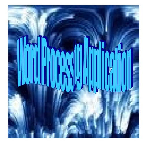 Word Processing Application | DOC