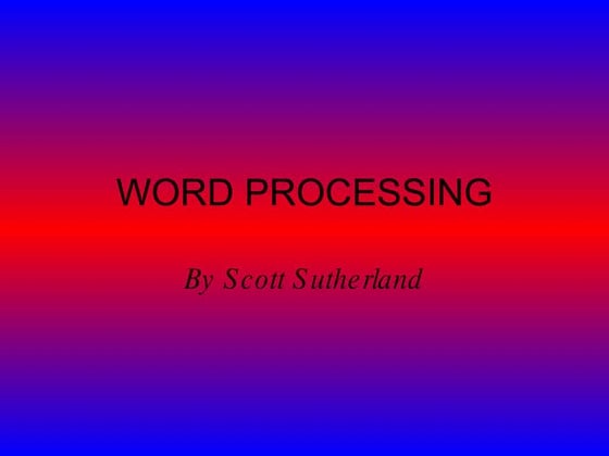 Word processing | PPT | Desktop Publishing | Computer Software and ...