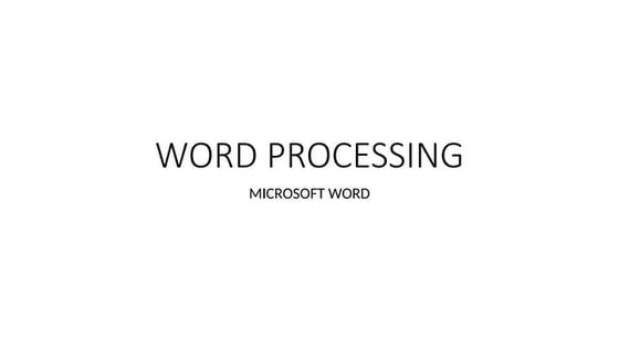 Word processing | PPT | Desktop Publishing | Computer Software and ...
