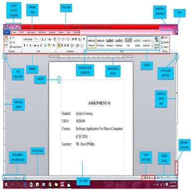 Parts of a Word processor Documents | DOCX