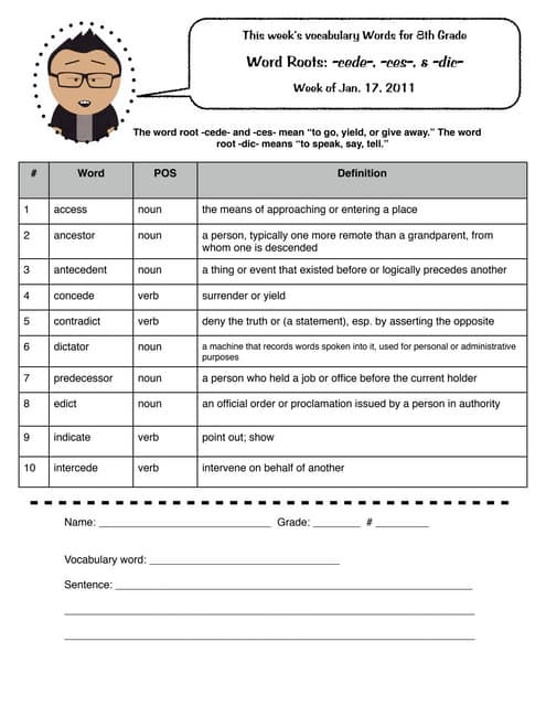 Word roots -mit- and -mis- with definitions (6) | PDF