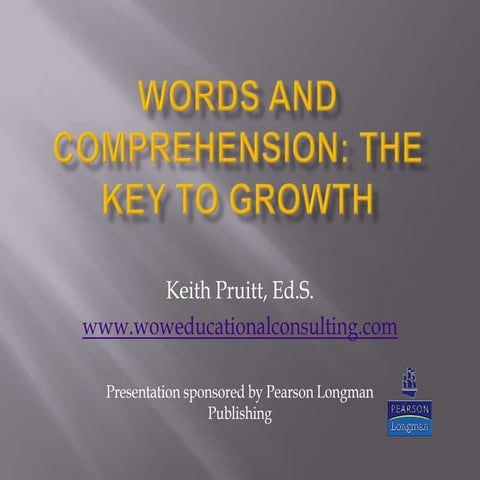 Words and comprehension | PPTX | Educational Assessment | Education