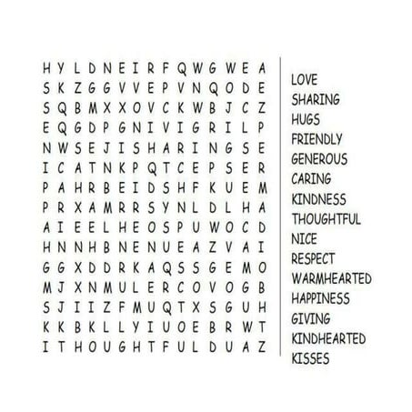 Word search for moral values | DOCX