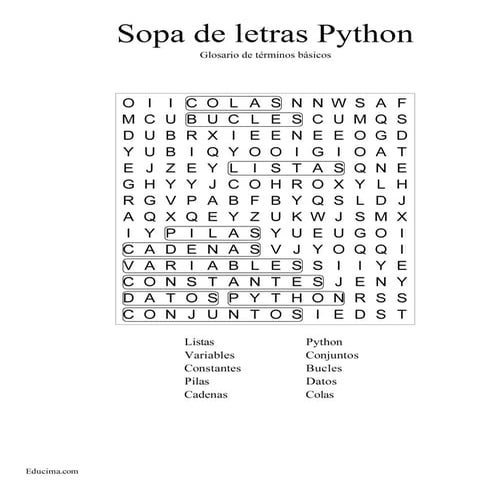 Sopa de Letras Python | PDF