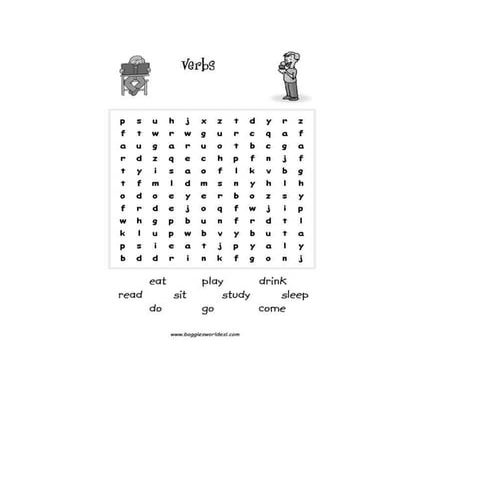 Wordsearch verbs | DOCX
