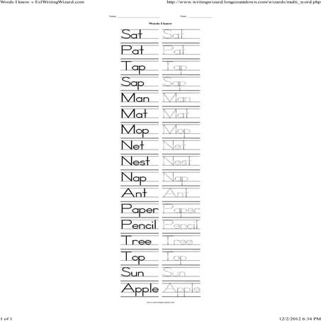 Words i know « esl writingwizard | PDF