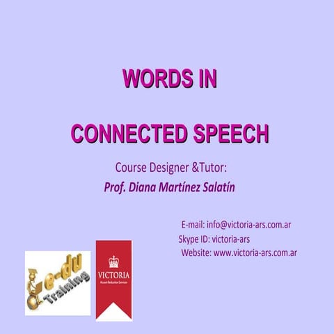 Words in connected speech | PPT