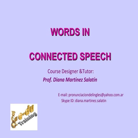 Words in connected speech 2012 | PPT