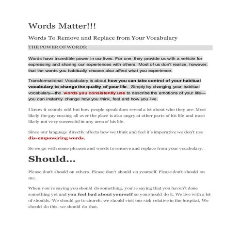 Words matter | DOCX