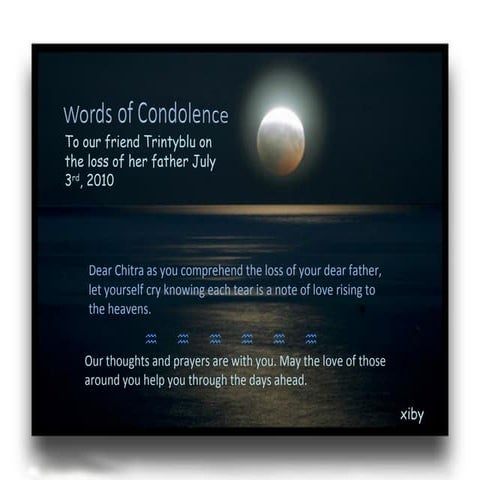 Words of condolence | PPS