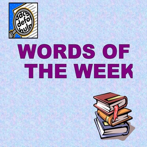 Words of the week | PPT