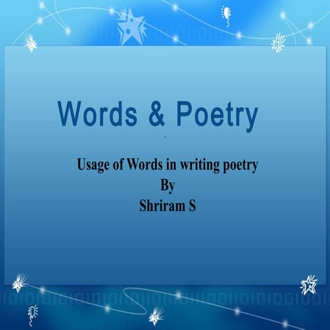 Words & Poetry | PPT