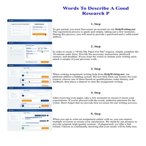 Words To Describe A Good Research P | PDF