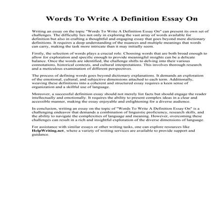 What Is a Definition Essay and How to Write It | PPTX