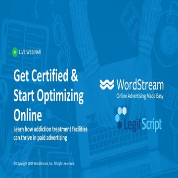 Get Certified and Start Optimizing Online: How Addiction Treatment ...