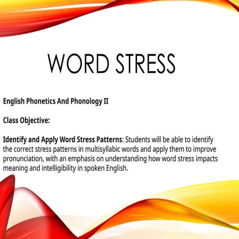 Word stress (phonetics) | PDF