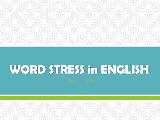 Word Stress in English.pdf