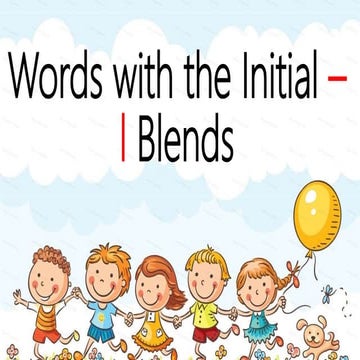Words with the Initial -l Blends | PPTX