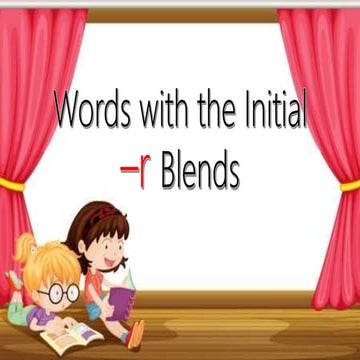 Words with the Initial –r Blends | PPTX