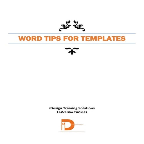 Word Tips for Templates | PDF