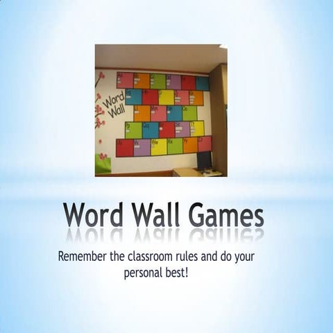 Word wall games | PPT