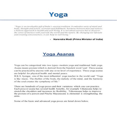 Yoga and meditation | DOCX