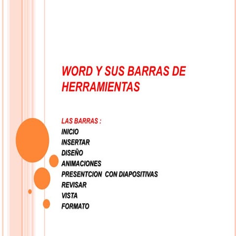 Word y sus barras de herramientas | PPTX