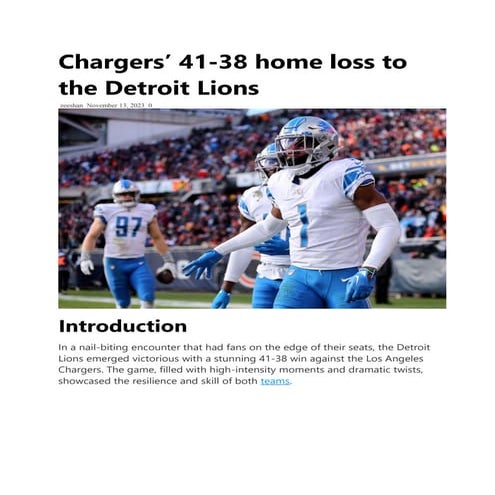 Lions vs Commanders – Race to the Finish Line_ NFL Clash of ...