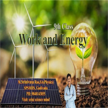 It is explain about work and energy 9th class | PDF