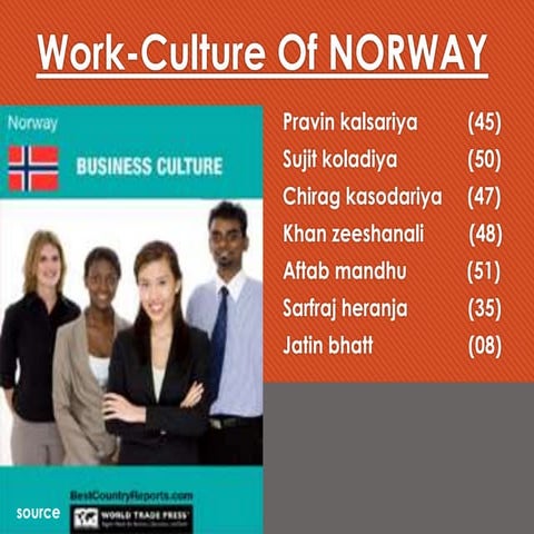 Work culture of norway | PPTX