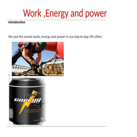 work-energy-and-power CONCEPT FOR 11TH STANDARD | PPT