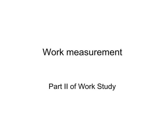 cycle time, normal time and standard allowance | PPTX