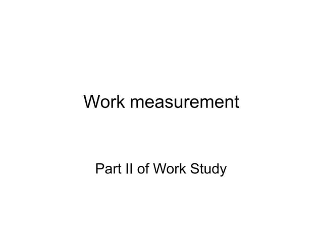 cycle time, normal time and standard allowance | PPTX