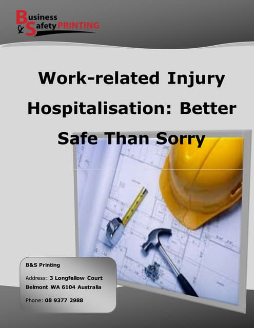 Fatal and Non-Fatal Injuries in the Workplace | PDF | Injuries ...