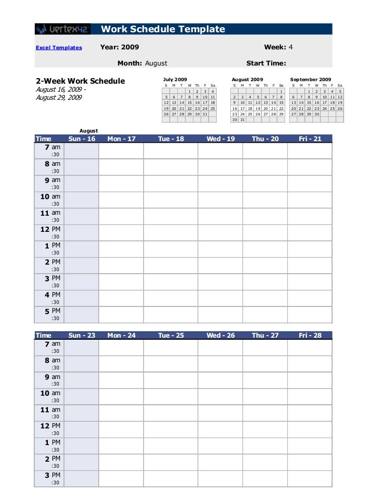 Work Schedule work-schedule