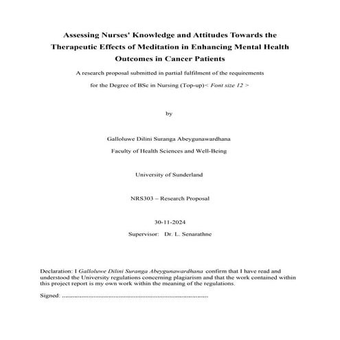 Sample Research project, done for a uni student | DOCX