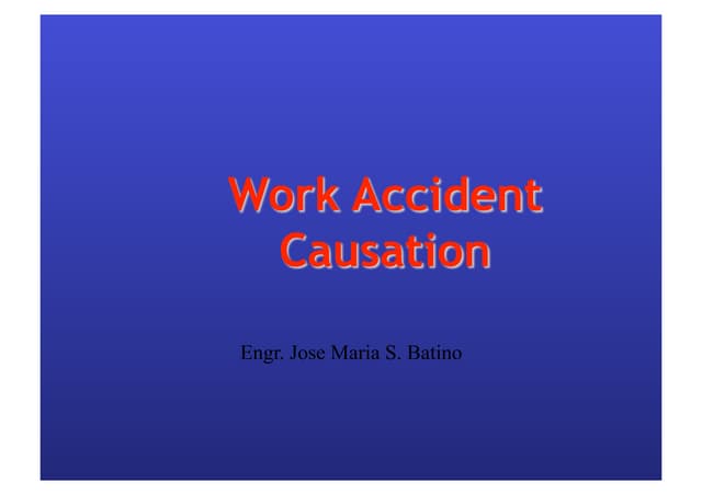 Theories of accident causation | PPT