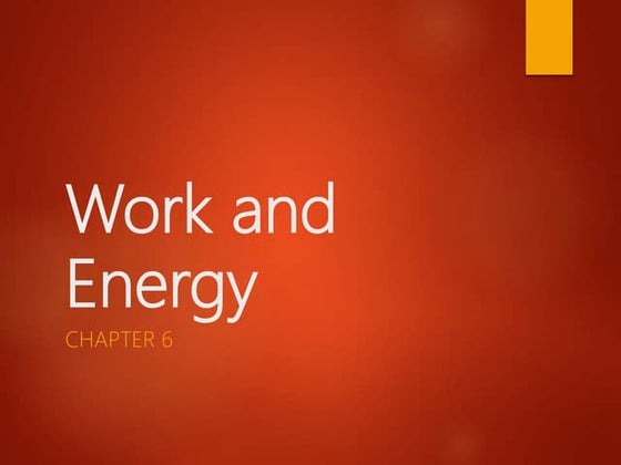 Work, energy and power ppt | PPTX | Physics | Science