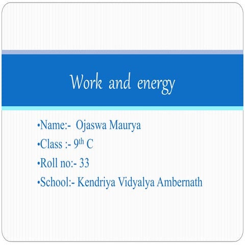 Work and energy | PPTX