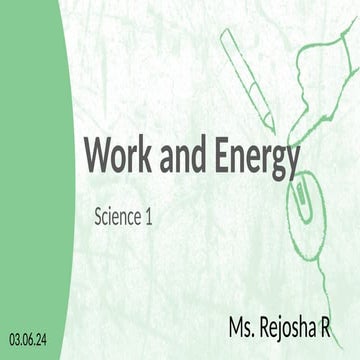 Physics -Work and Energy for Grade 9 state Board | PPTX