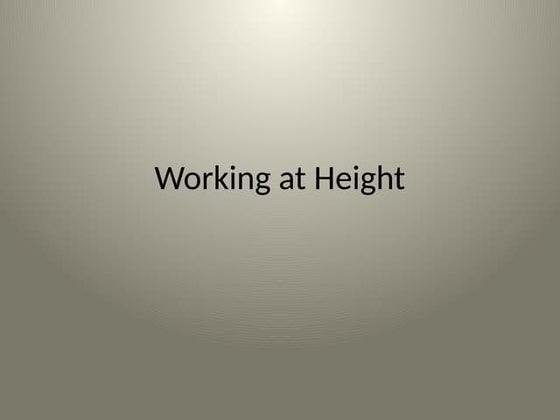 Presentation working at height | PPTX