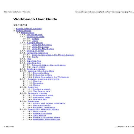 Workbench user guide | PDF