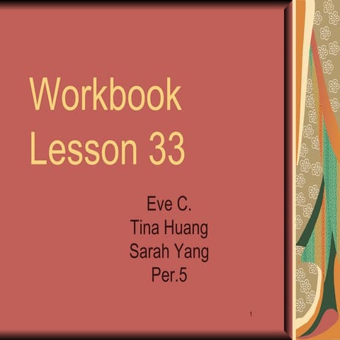 Workbook lesson 33 | PPT