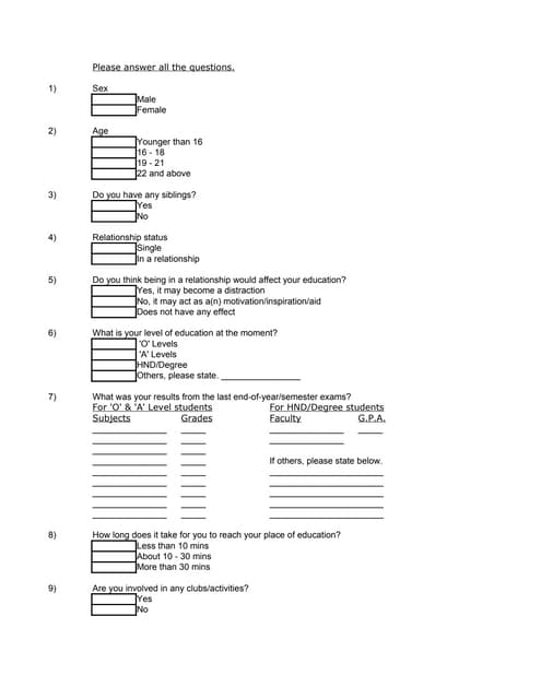 Final perception surveys | PDF