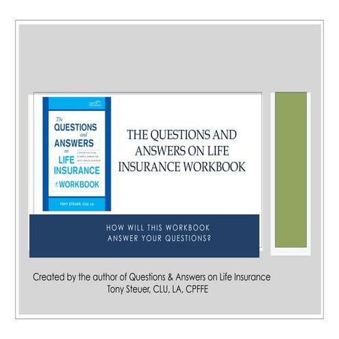Life Insurance Workbook | PPT