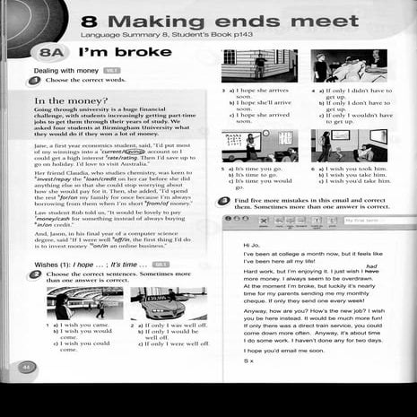 Workbook unit 8 a | PDF