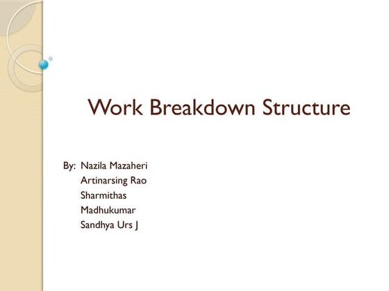 Work breakdown structure ppt | PPTX | Human Resources | Business