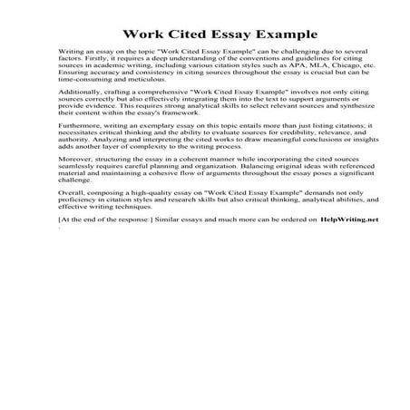 Work Cited Essay Example. Works Cited Page For Quotes. QuotesGram | PDF