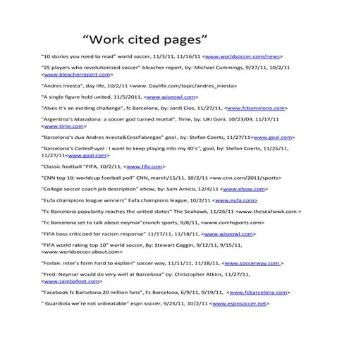 Work cited pages | PDF
