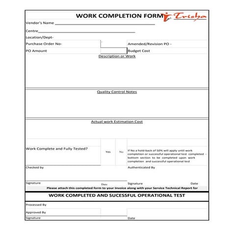 Work Completion Report in an organization | PDF